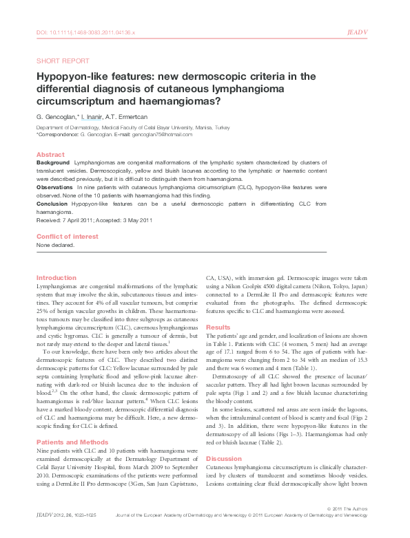 (PDF) Hypopyon-like features: new dermoscopic criteria in the ...
