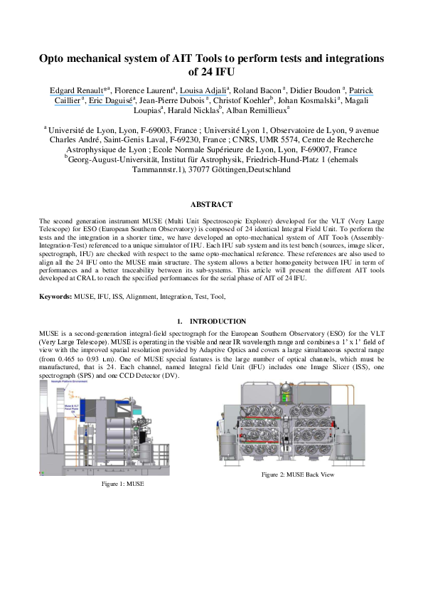 (PDF) Optomechanical system of AIT tools to perform tests and ...
