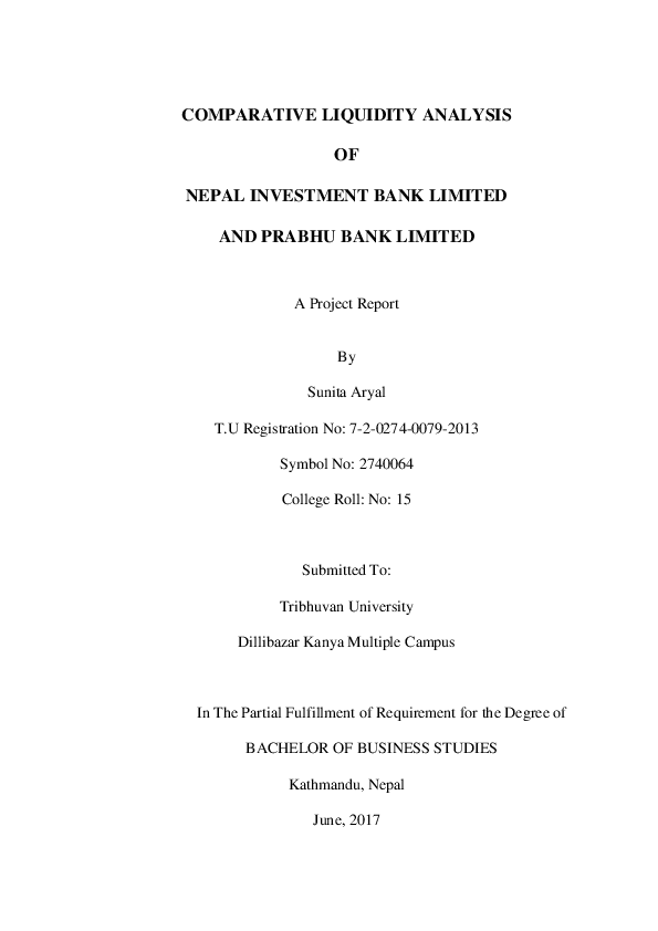 (PDF) COMPARATIVE LIQUIDITY ANALYSIS OF NEPAL INVESTMENT BANK LIMITED ...