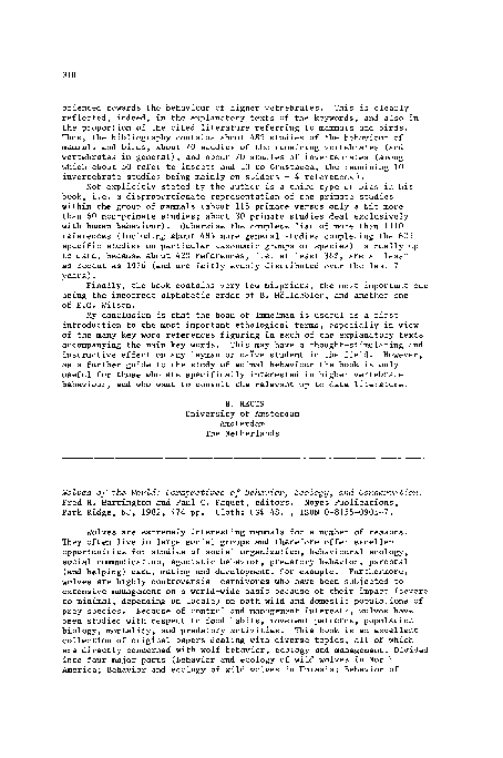 (PDF) Wolves of the world: Perspectives of behavior, ecology, and ...