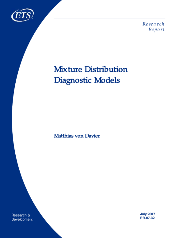 (PDF) Mixture Distribution Diagnostic Models