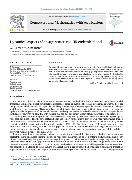 (PDF) Computers and Mathematics with Applications Dynamical aspects of ...