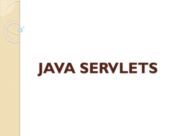 (PPT) Lecture 1 Servlet Introduction