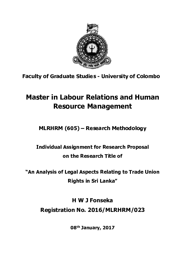 (DOC) Master in Labour Relations and Human Resource Management MLRHRM ...