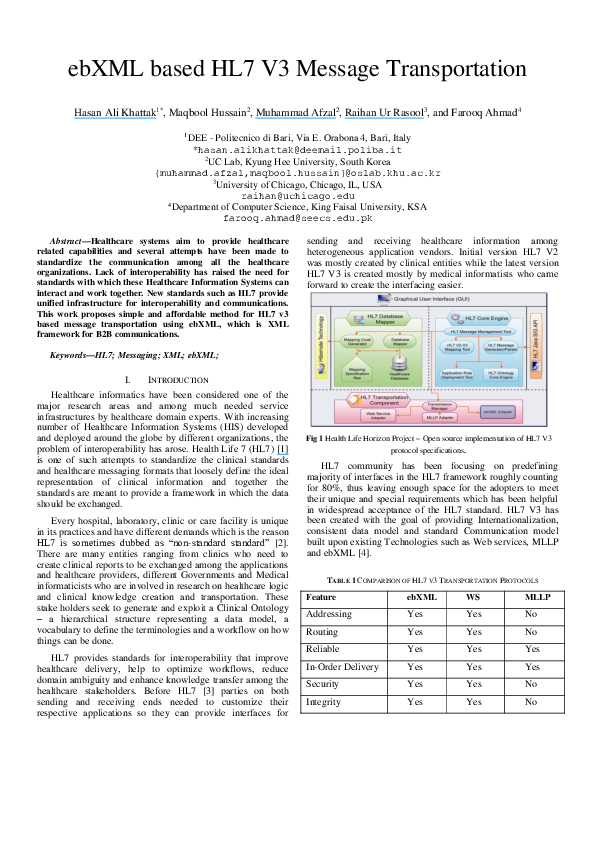 Pdf Design And Implementation Of Ebxml Based Hl7 Version 3 Message Transportation Adapter 0212