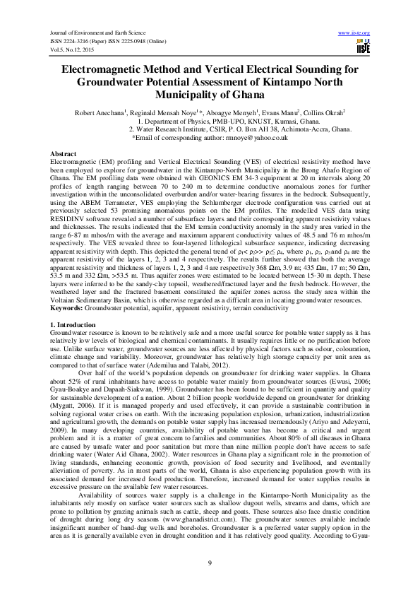 (PDF) Electromagnetic Method and Vertical Electrical Sounding for ...