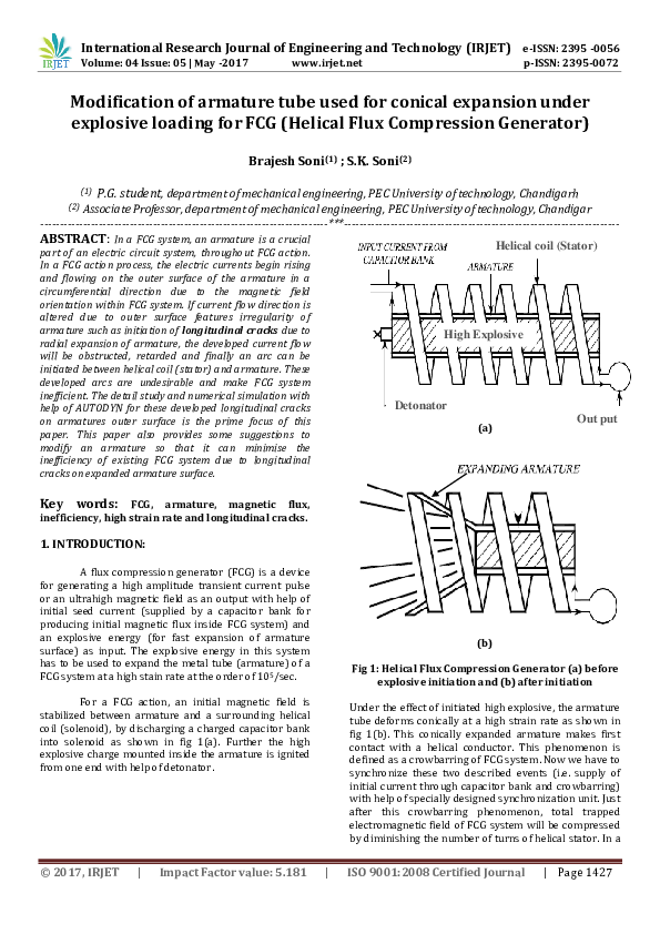 (PDF) Modification of armature tube used for conical expansion under ...