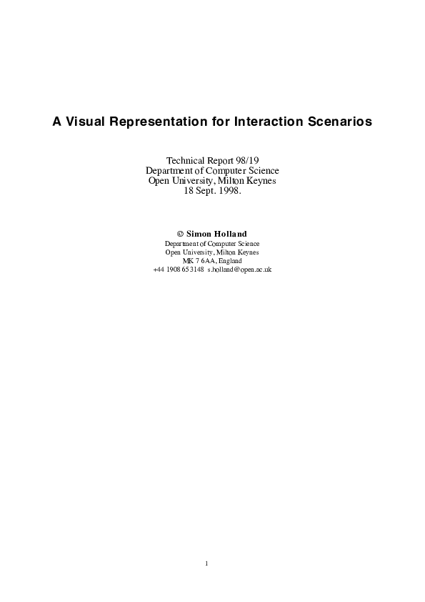 (PDF) Technical Report 98/19 Department of Computer Science Open ...