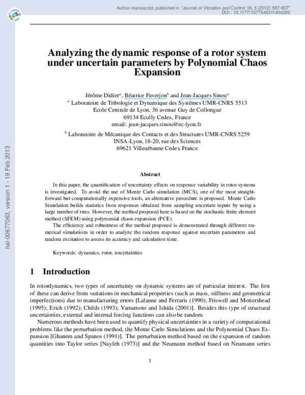 Pdf Advanced Computational Technique Based On Kriging And Polynomial Chaos Expansion For