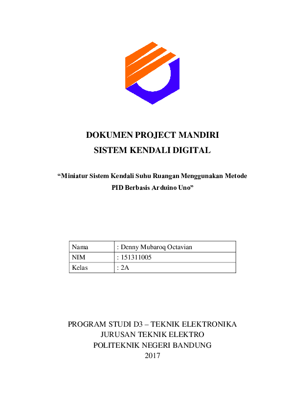 (PDF) DOKUMEN PROJECT MANDIRI SISTEM KENDALI DIGITAL " Miniatur Sistem ...