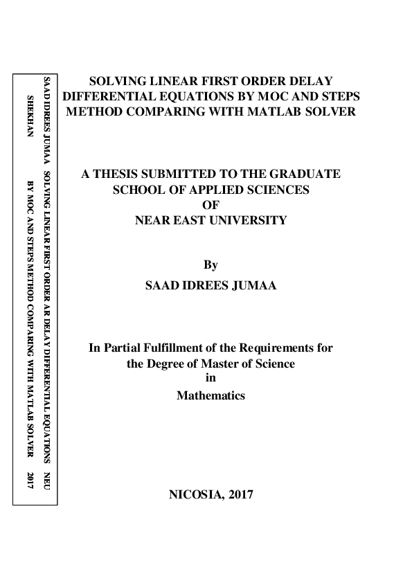 Solving Linear First Order Delay Differential Equations By Moc And Steps Method Comparing With