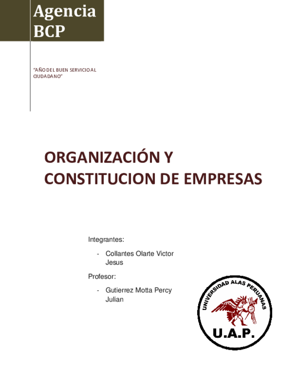 (DOC) Agencia BCP EXAMEN PARCIAL v ciclo