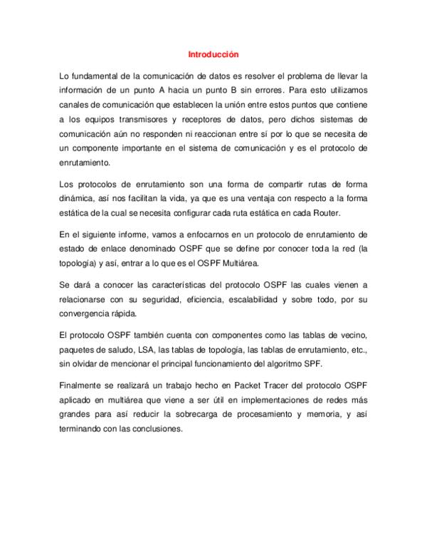 (DOC) OSPF Multiarea (DOC) OSPF Multiarea