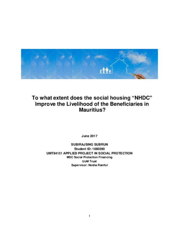 (PDF) To what extent does the social housing " NHDC " Improve the ...