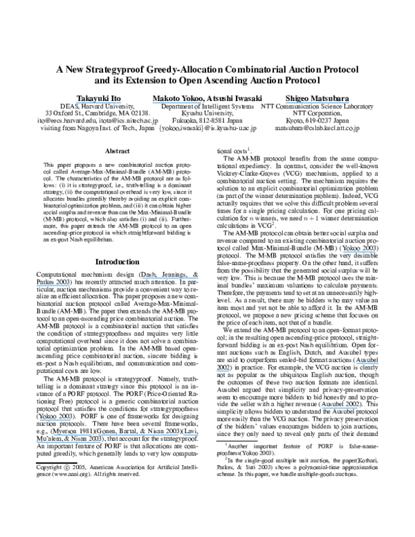 Pdf A New Strategy Proof Greedy Allocation Combinatorial Auction Protocol And Its Extension To