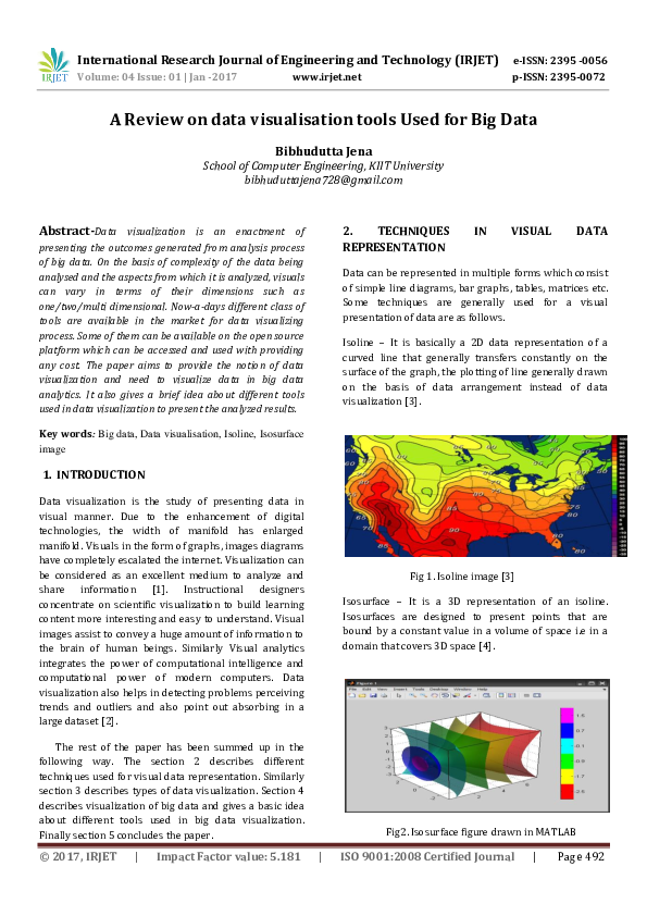 (PDF) A Review on data visualisation tools Used for Big Data