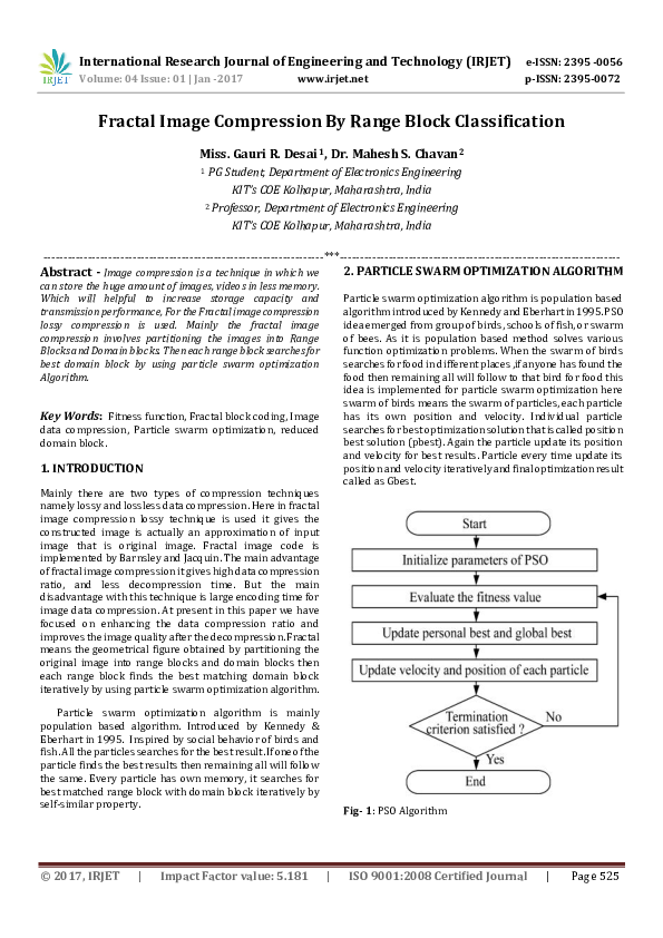 (PDF) Fractal Image Compression By Range Block Classification