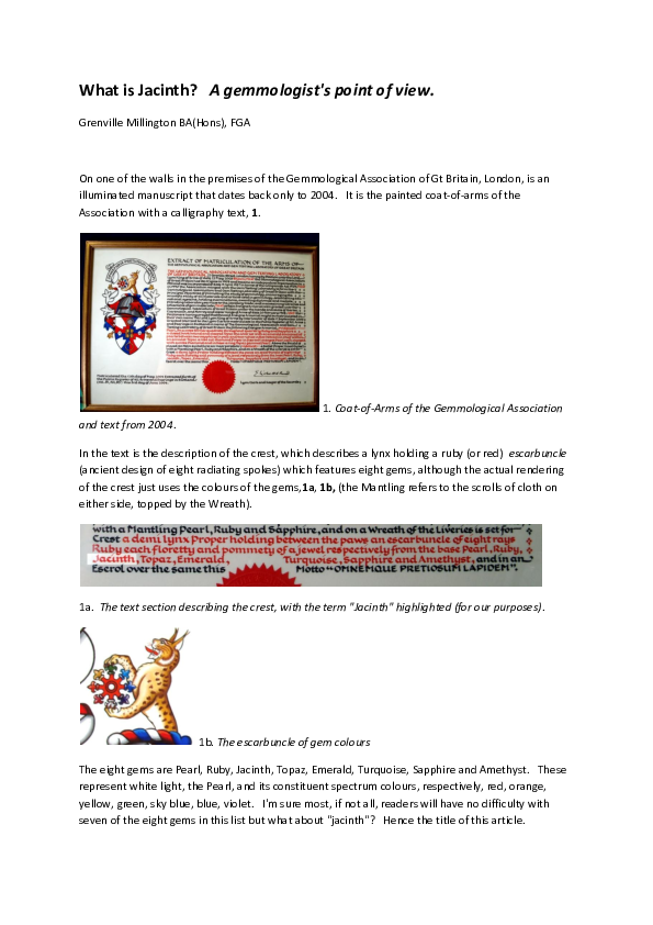 (PDF) What is Jacinth? A gemmologist's point of view