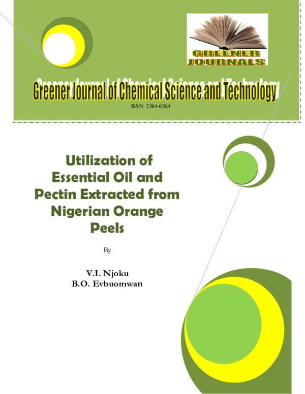 (PDF) Utilization of Essential Oil and Pectin Extracted from Nigerian ...