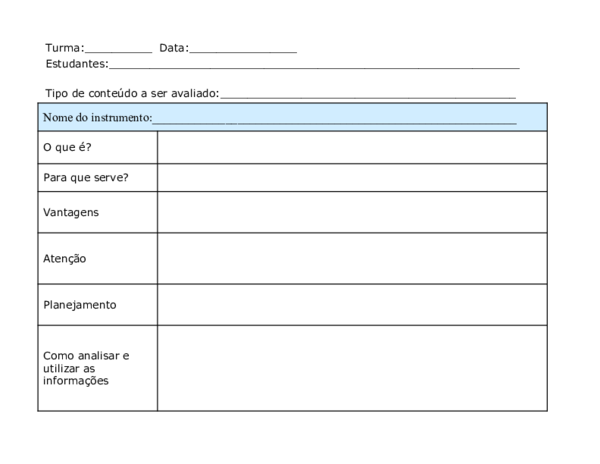 (PDF) Atividade instrumento de avaliação