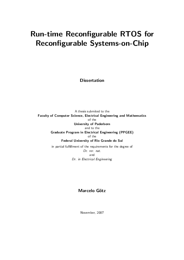 (PDF) Run-time reconfigurable RTOS for reconfigurable systems-on-chip