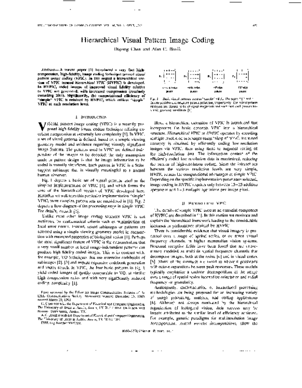 (PDF) Hierarchical visual pattern image coding | Alan Bovik - Academia.edu