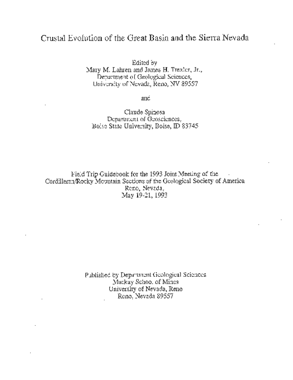 (PDF) Oligocene-Miocene caldera complexes, ash-flow sheets, and ...