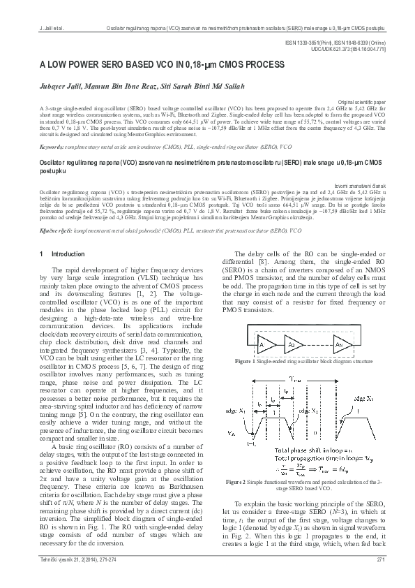 (PDF) A low power SERO based VCO in 0,18-µm CMOS process