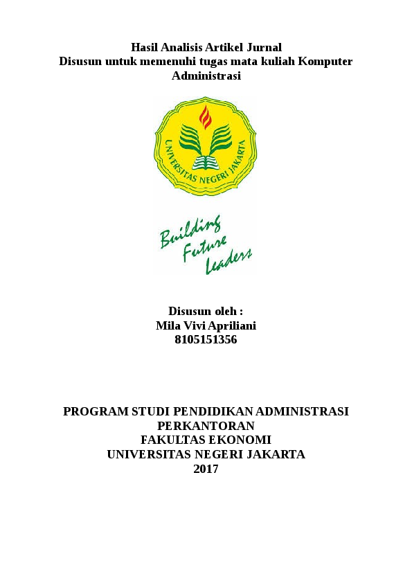 (PDF) Hasil Analisis Artikel Jurnal