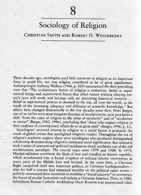 (PDF) Sociology of religion