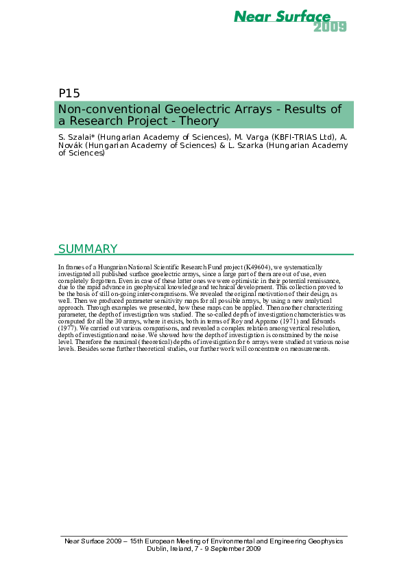 (PDF) P15 Non-conventional Geoelectric Arrays -Results of a Research ...