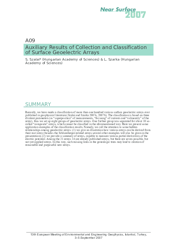 (PDF) A09 Auxiliary Results of Collection and Classification of Surface ...