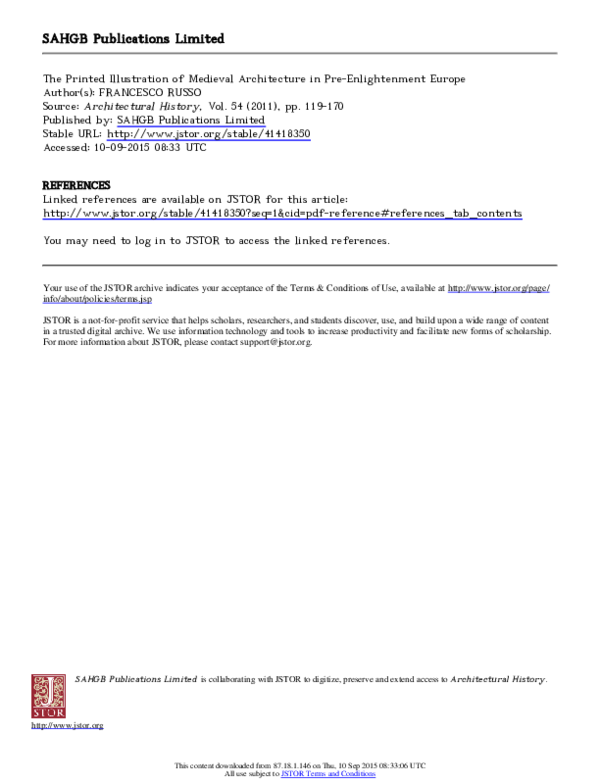 (PDF) The Printed Illustration of Medieval Architecture in Pre ...