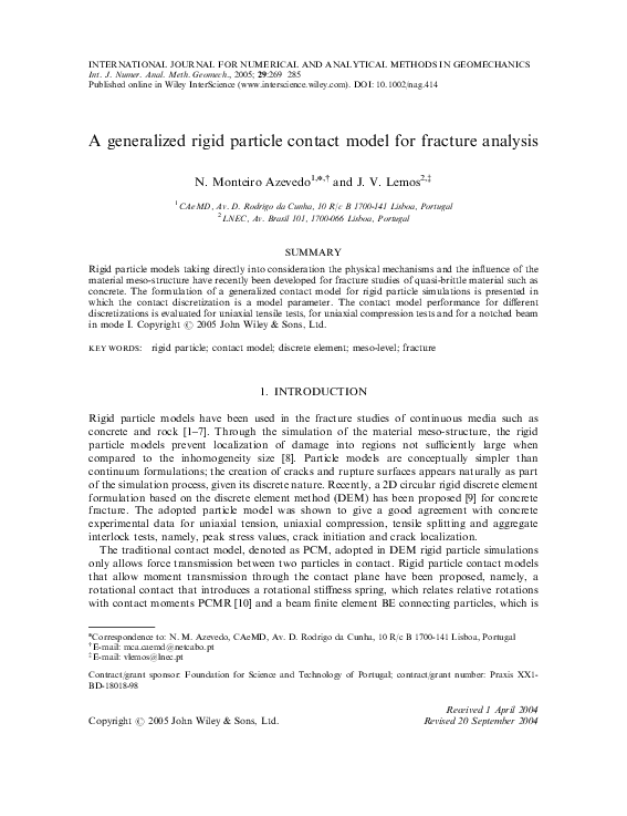 (PDF) A generalized rigid particle contact model for fracture analysis ...