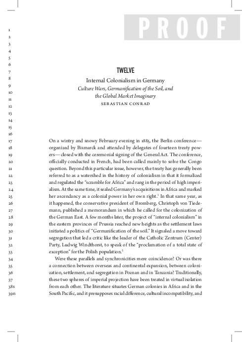 (PDF) Internal Colonialism in Germany: Culture Wars, Germanification of ...