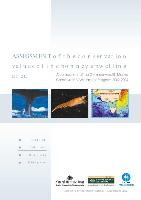(PDF) Assessment of the conservation values of the Bonney upwelling ...