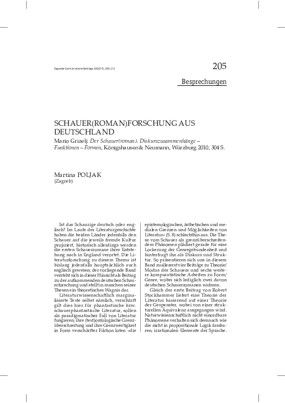 (PDF) Schauer(roman)forschung aus Deutschland