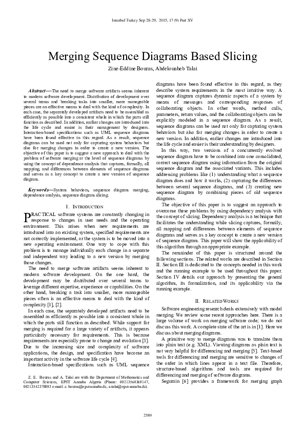 (PDF) Merging Sequence Diagrams Based Slicing
