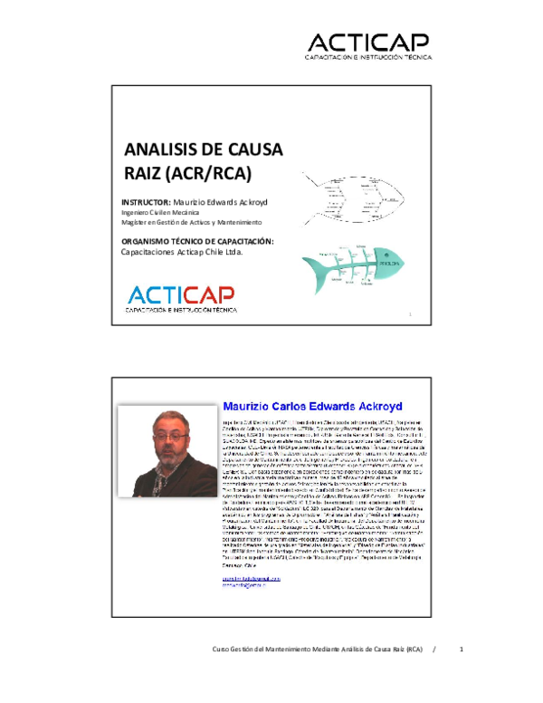 (PDF) ANALISIS DE CAUSA RAIZ (ACR/RCA) INSTRUCTOR