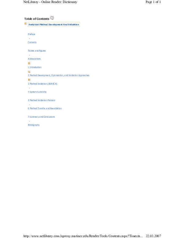 Pdf Analytical Method Development And Validation By Michael E Swartz