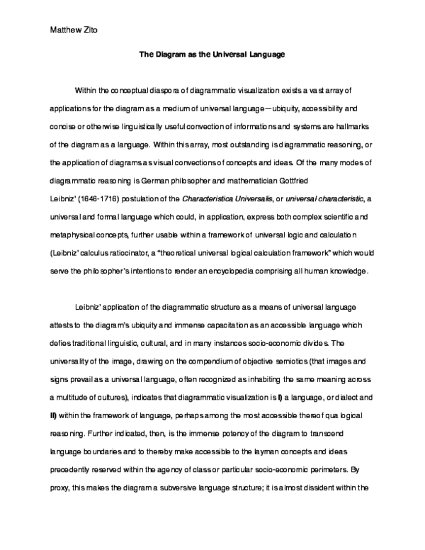 (PDF) The Diagram as The Universal Language | Matthew T Zito - Academia.edu