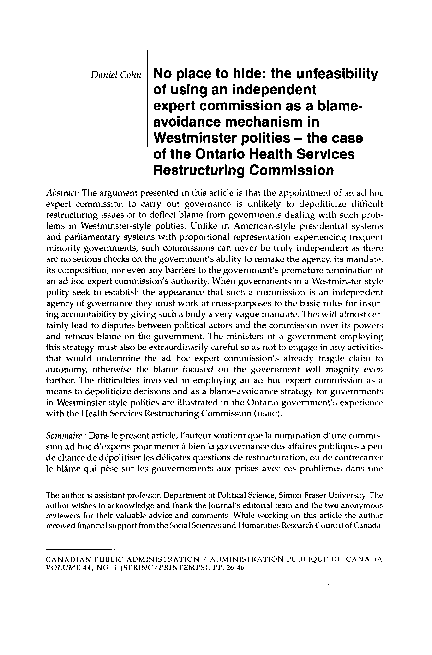 (PDF) NO place to hide: the unfeasibility of using an independent ...