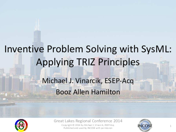 (PDF) Inventive Problem Solving with SysML: Applying TRIZ Principles