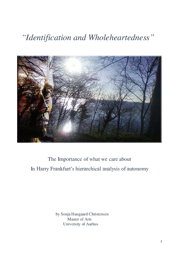 (PDF) " Identification and Wholeheartedness