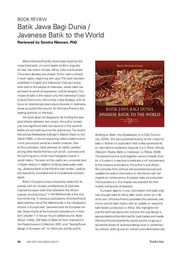(PDF) Batik Jawa Bagi Dunia / Javanese Batik to the World in Textiles ...