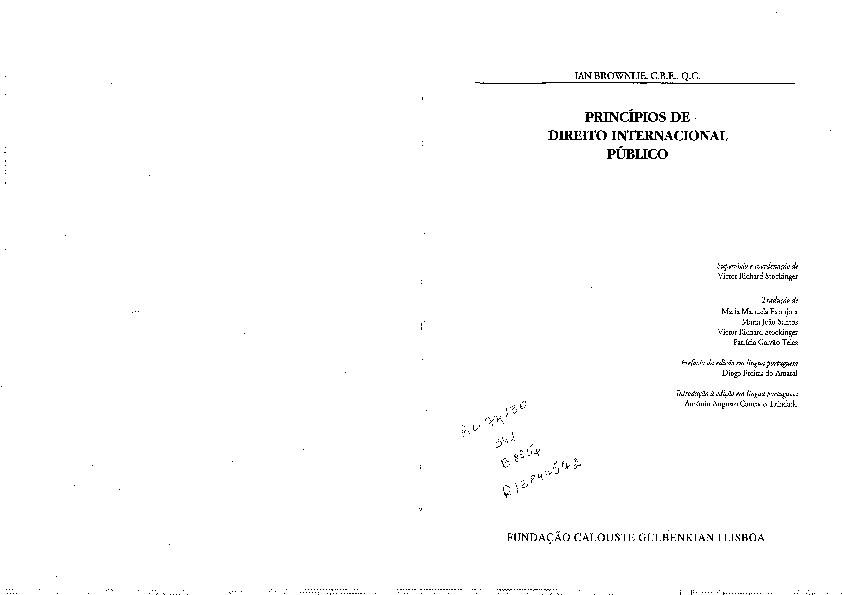 (PDF) BROWNLIE, Ian. Princípios de Direito Internacional Público