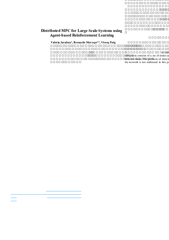 Pdf Distributed Mpc For Large Scale Systems Using Agent Based