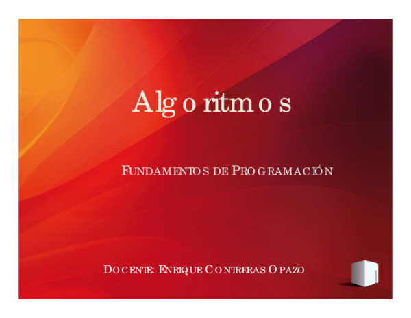 (PDF) Algoritmos FUNDAMENTOS DE PROGRAMACIÓN