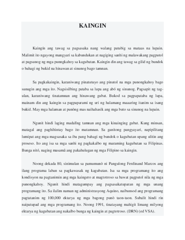 (DOC) KAINGIN