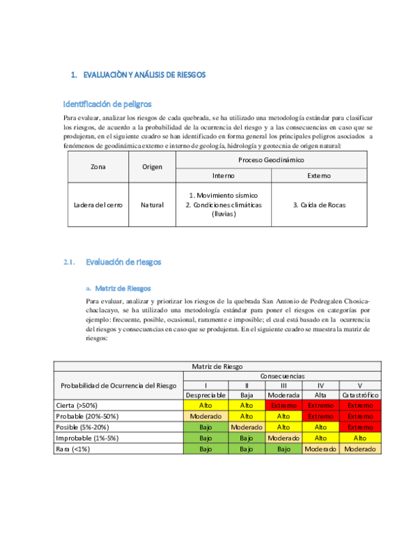(DOC) EVALUACIÒN Y ANÁLISIS DE RIESGOS